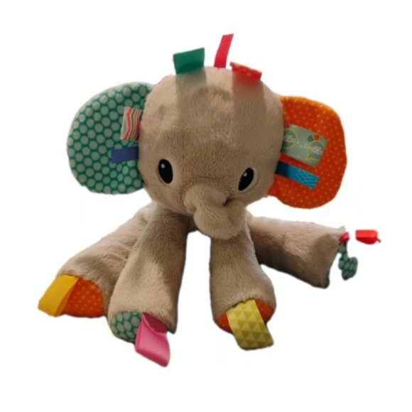 Bright Starts | Toys | Bright Starts Taggies Elephant Rattle Gray Plush ...